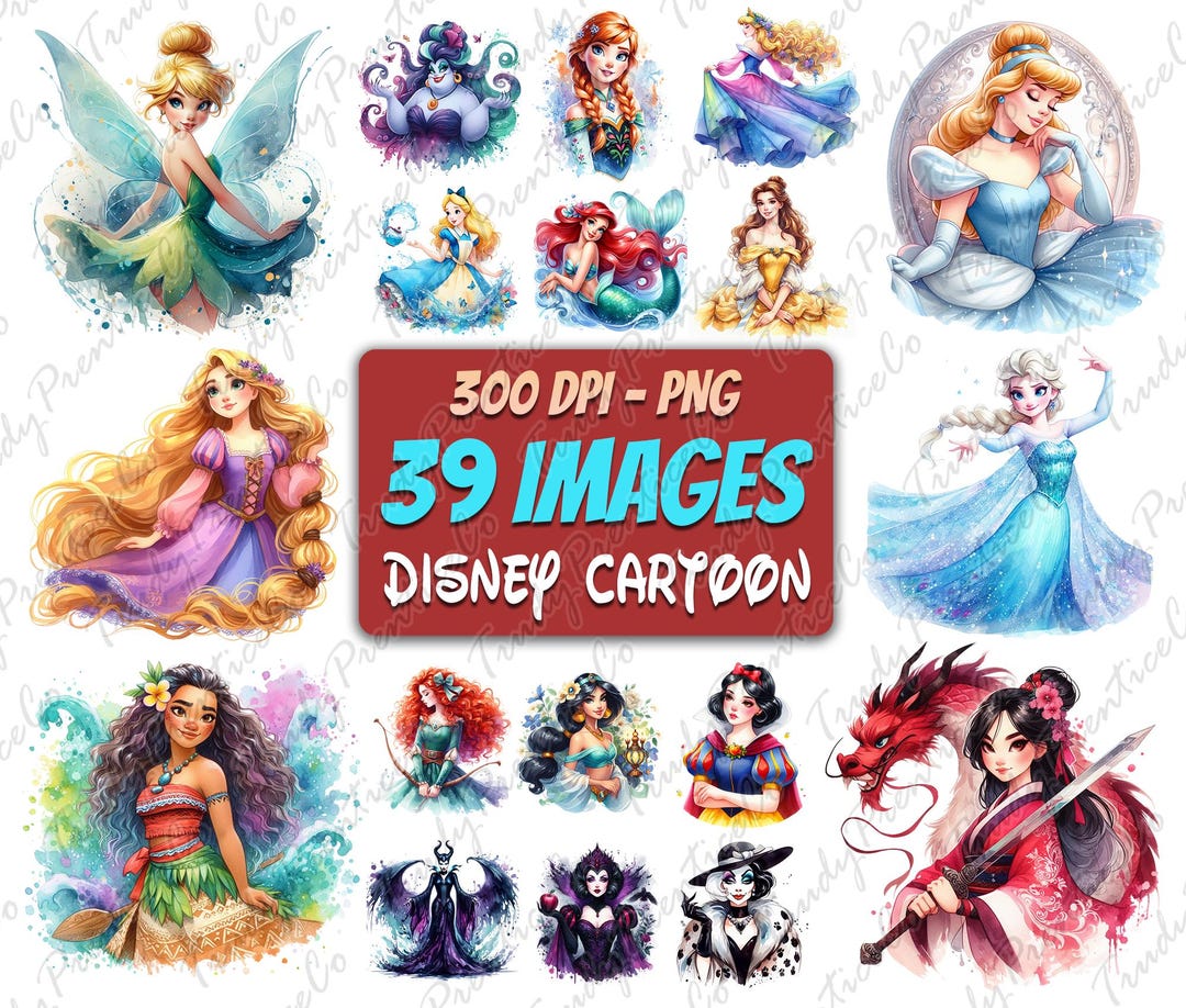 39 Princess Characters Png Bundle, Princess Png Bundle, Villians ...