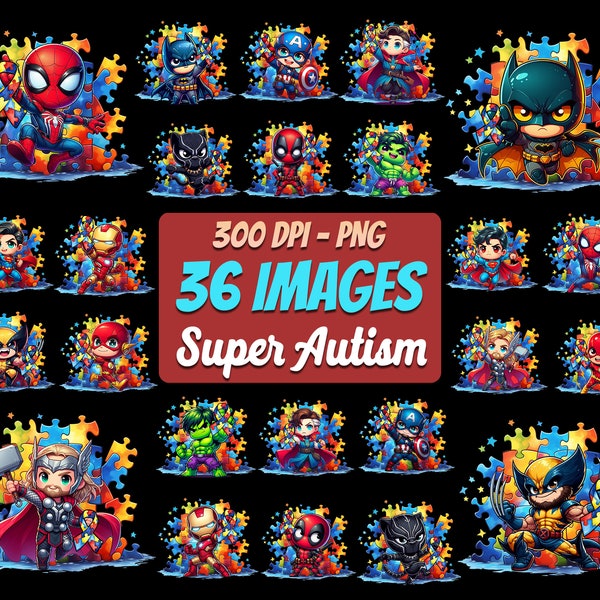 Super Hero Autism Png - Etsy