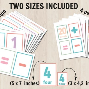 Number Flash Cards 0-20, Preschool Counting Flash Cards, Number Cards 0 ...