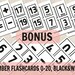 Number Flash Cards 0-20, Preschool Counting Flash Cards, Number Cards 0 ...