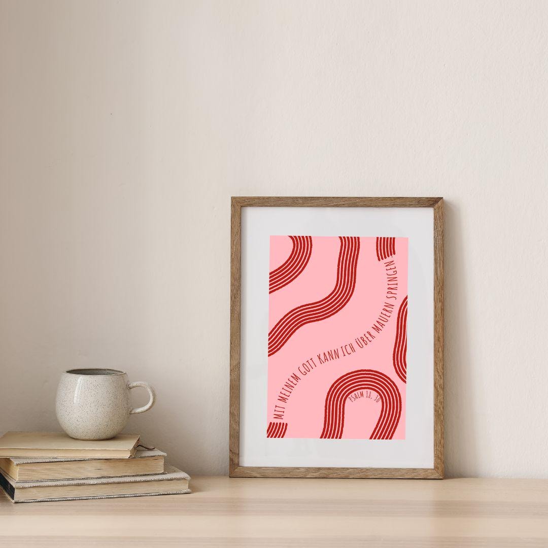 Digital Christian Poster – With My God I Can Leap Over Walls | Bible ...