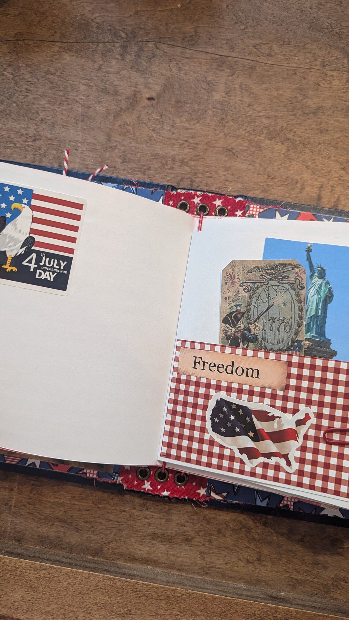 July 4th Blank Junk Journal Independence Day Scrapbook Journal ...