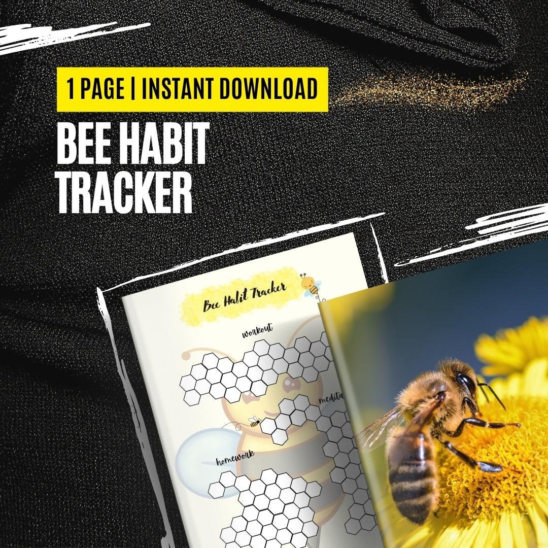 Bee Habit Tracker Printable A4 A5 Good Habits Goodnotes - Etsy