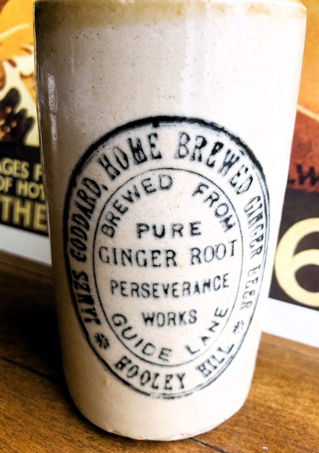 Antique Stoneware Ginger Beer Bottle / James Goddard, Perseverence ...