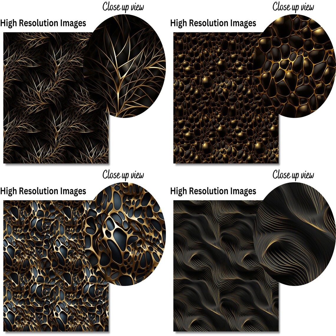 Luxury Gold Digital Paper, Abstract Golden Pattern, Printable Papers ...