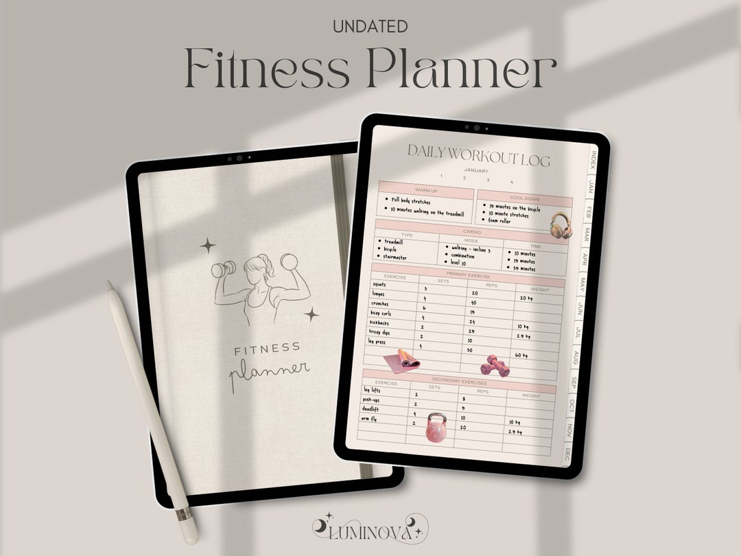 Digital Fitness Planner, Workout Journal, Weight Loss Tracker ...