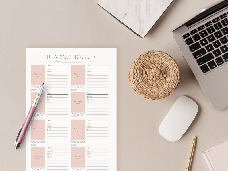 Reading Journal Printable, Book Reading Planner, Book Review and ...