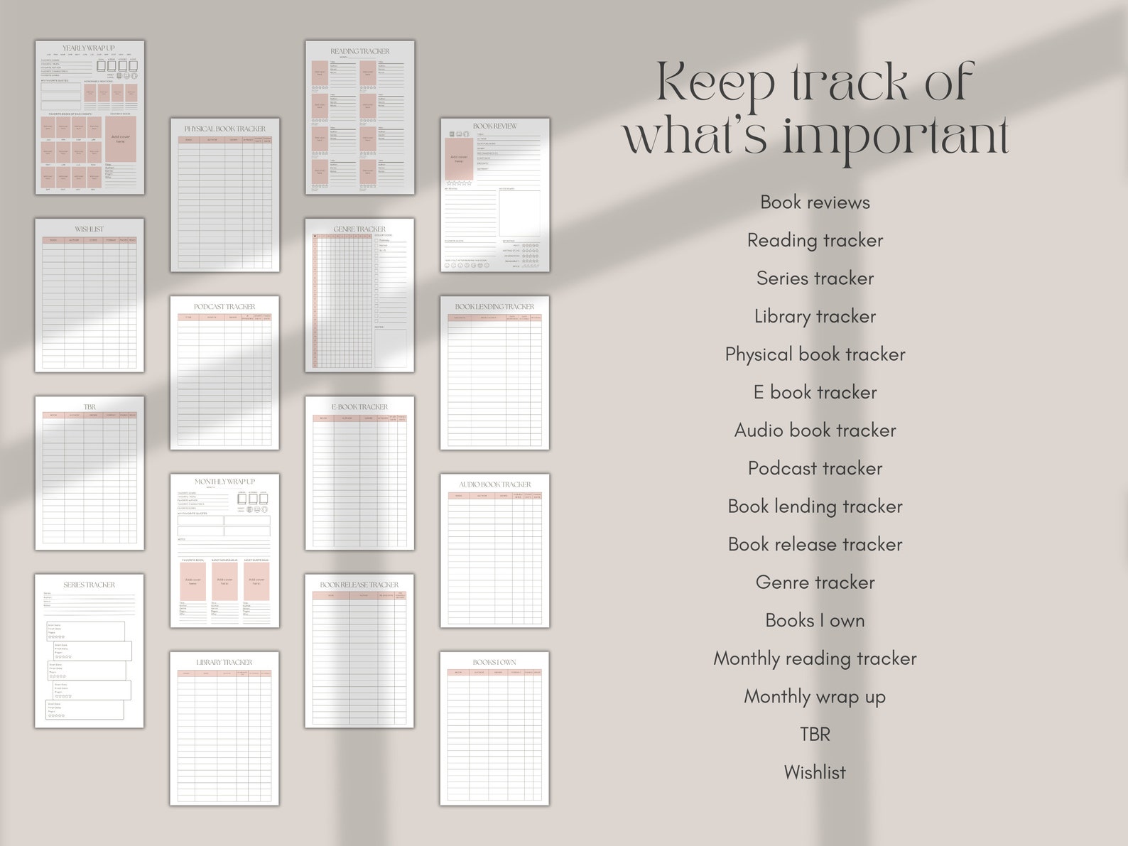 Reading Journal Printable, Book Reading Planner, Book Review and ...