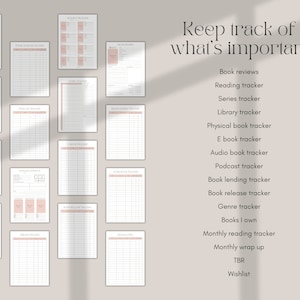 Reading Journal Printable, Book Reading Planner, Book Review and ...