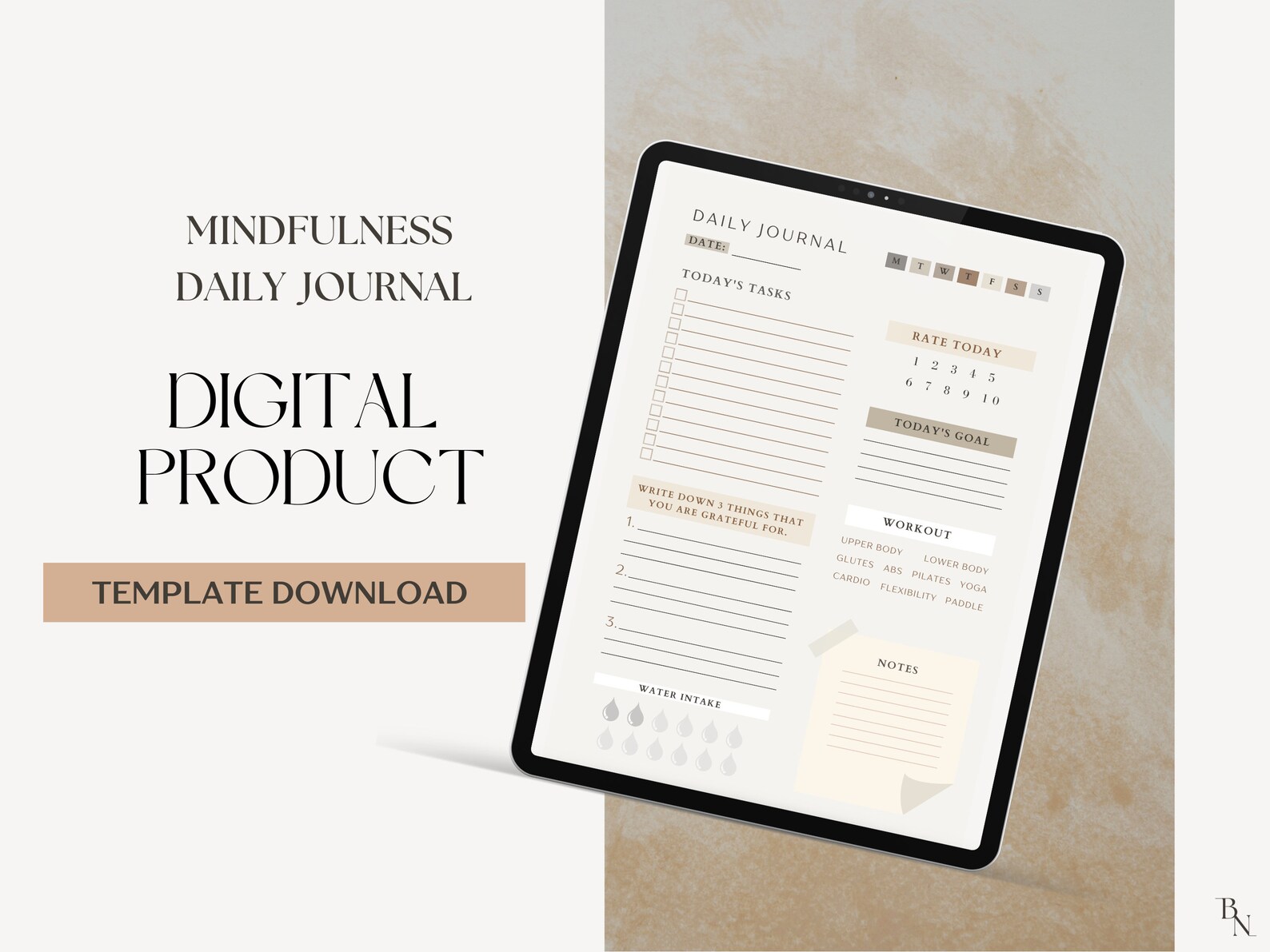 Digital Daily Journal, With Notes, Daily to Do List, Daily Goals ...