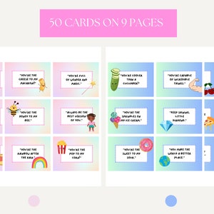 Printable Lunch Box Cards for Kids. 50 Cards With Positive and Sweet ...