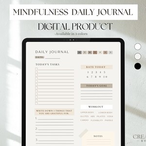 Digital Daily Journal, With Notes, Daily to Do List, Daily Goals ...