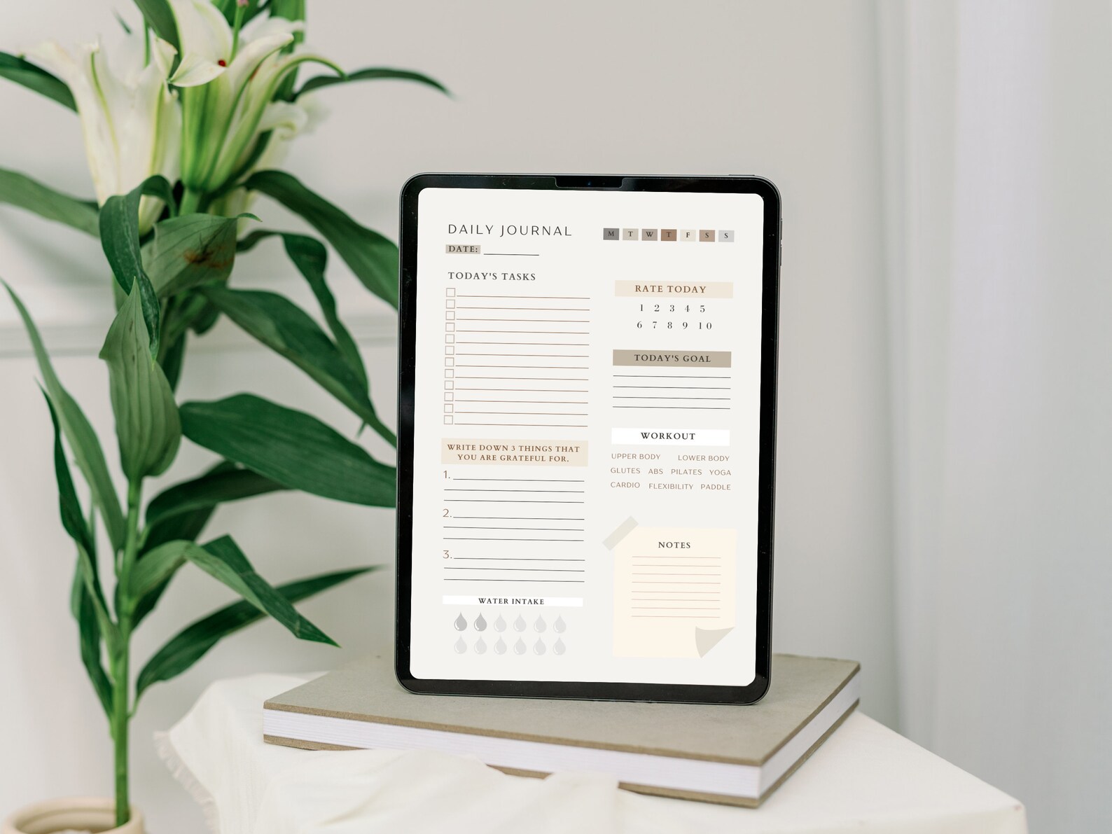 Digital Daily Journal, With Notes, Daily to Do List, Daily Goals ...