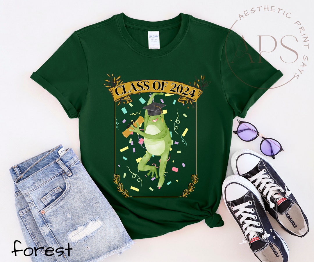 Personalized Name Graduation T-shirt, Funny Frog Graduate Customizable ...
