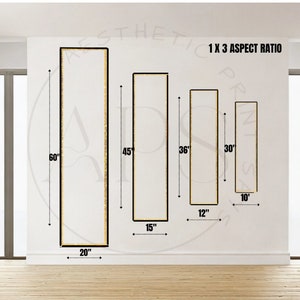 Narrow Wall Art Mockup Frames , Long Frame Bundle, Vertical Frame ...