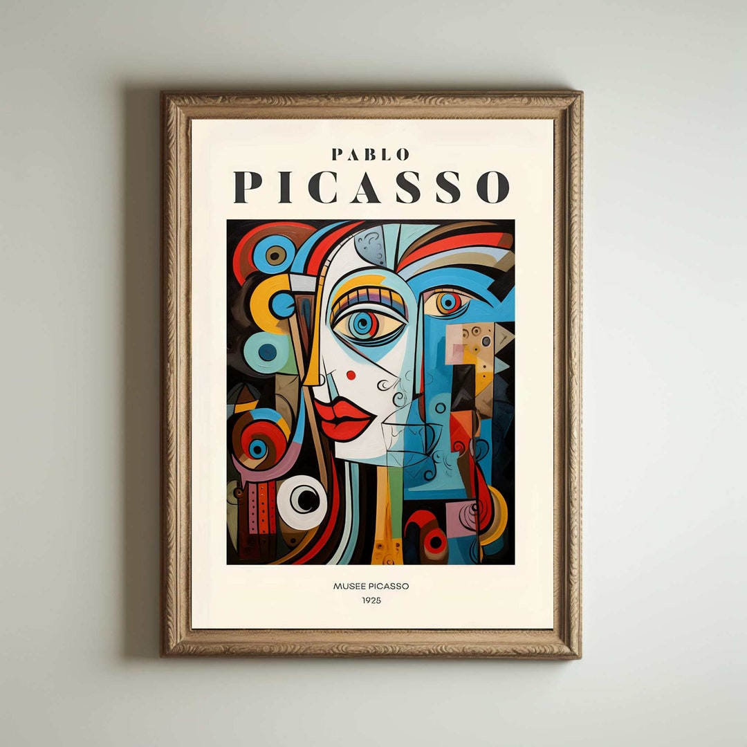 Picasso Art Poster, Picasso Wall Art, Picasso Exhibition Print, Neutral ...