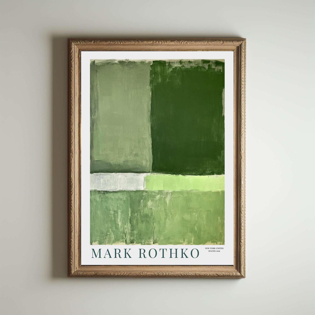Mark Rothko Poster, Mark Rothko, Mark Rothko Print, Exhibition Poster ...