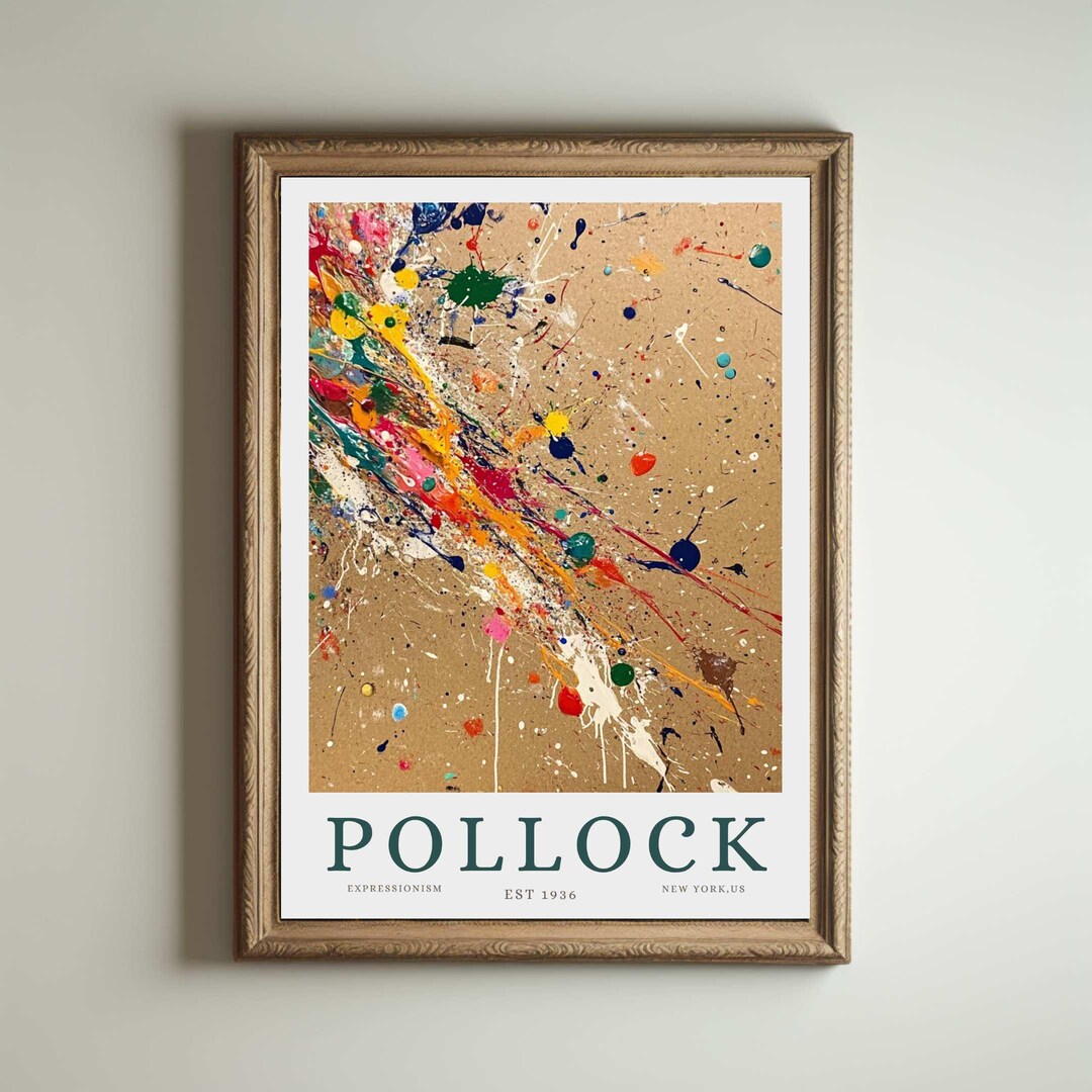 Jackson Pollock Print, Pollock Poster, Housewarming Gift, Abstract ...