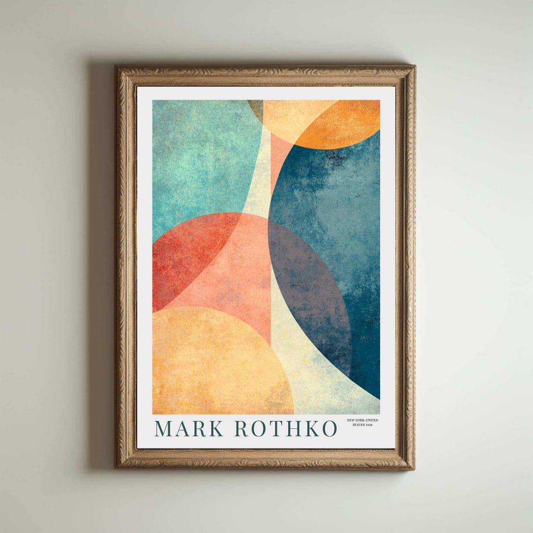 Mark Rothko Poster, Mark Rothko, Mark Rothko Print, Exhibition Poster ...