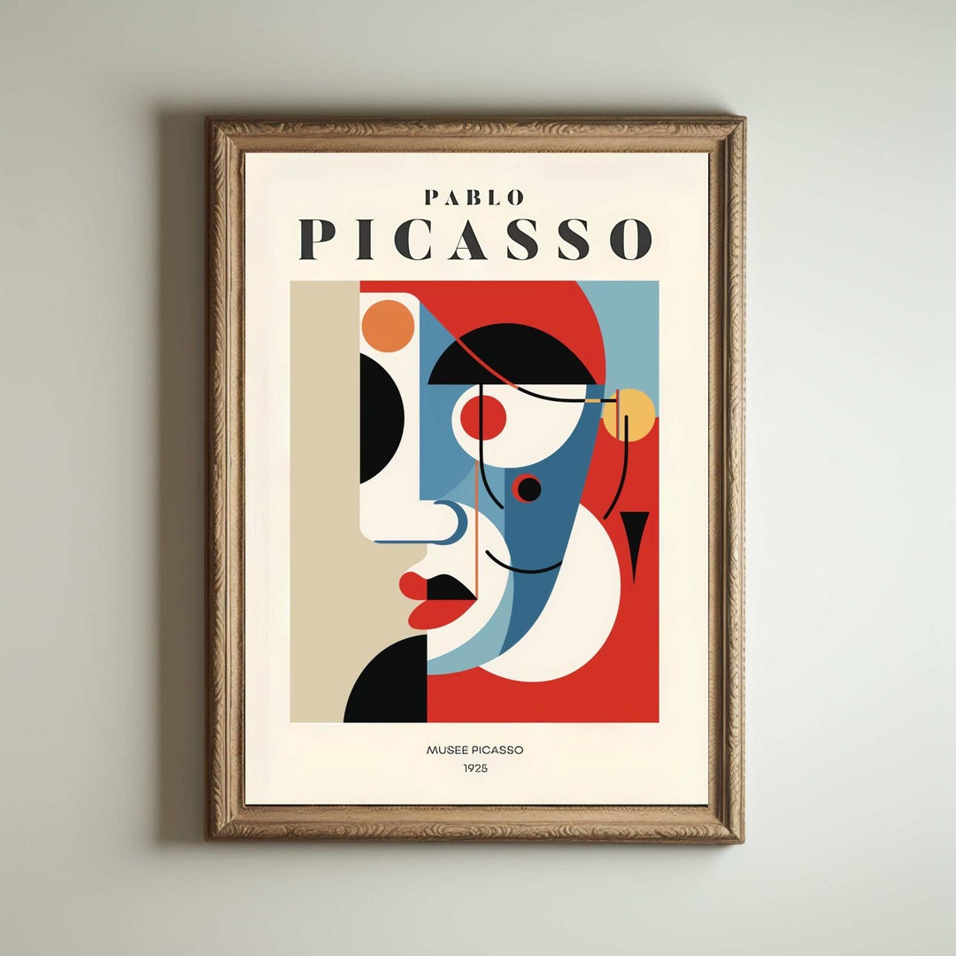 Picasso Art Poster, Picasso Wall Art, Picasso Exhibition Print, Neutral ...