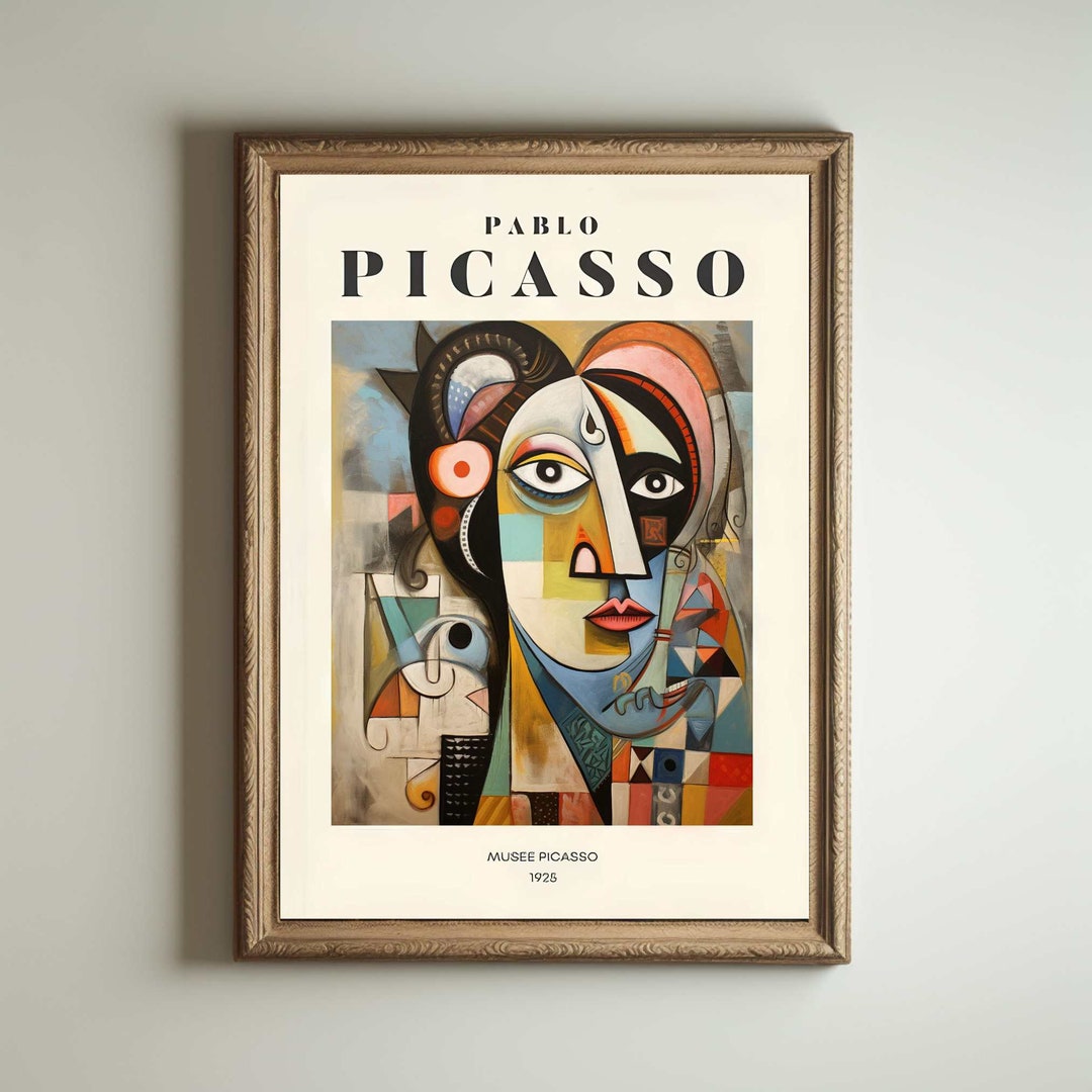 Picasso Art Poster, Picasso Wall Art, Picasso Exhibition Print, Neutral ...