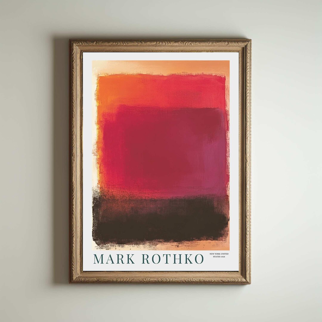Mark Rothko Poster, Mark Rothko, Mark Rothko Print, Exhibition Poster ...