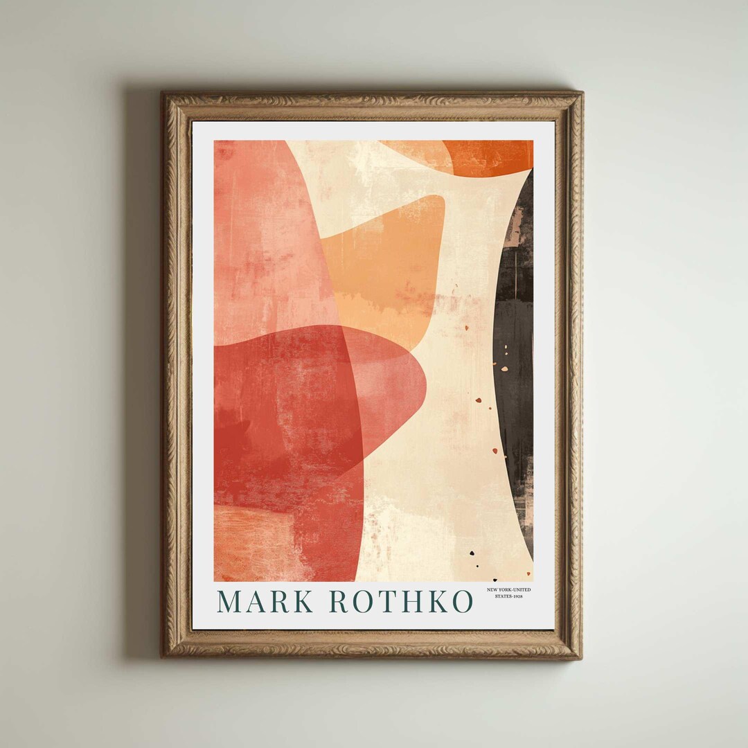 Mark Rothko Poster, Mark Rothko, Mark Rothko Print, Exhibition Poster ...