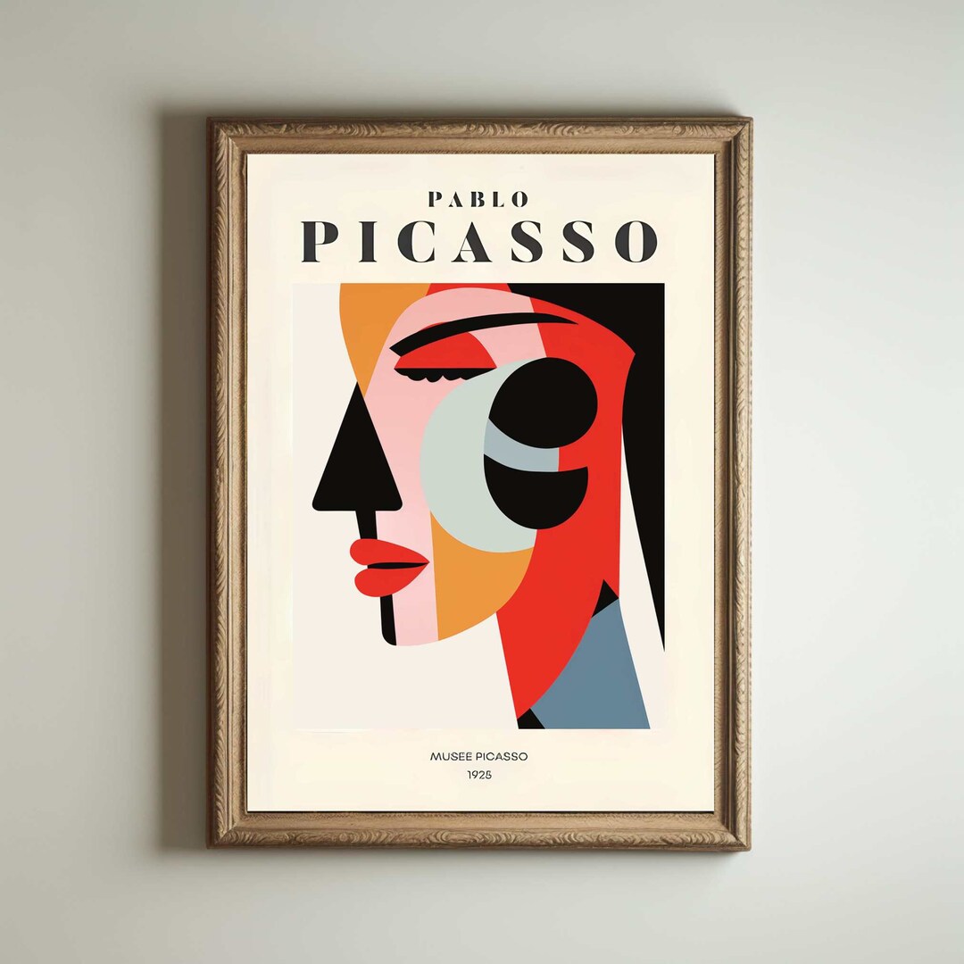Picasso Art Poster, Picasso Wall Art, Picasso Exhibition Print, Neutral ...