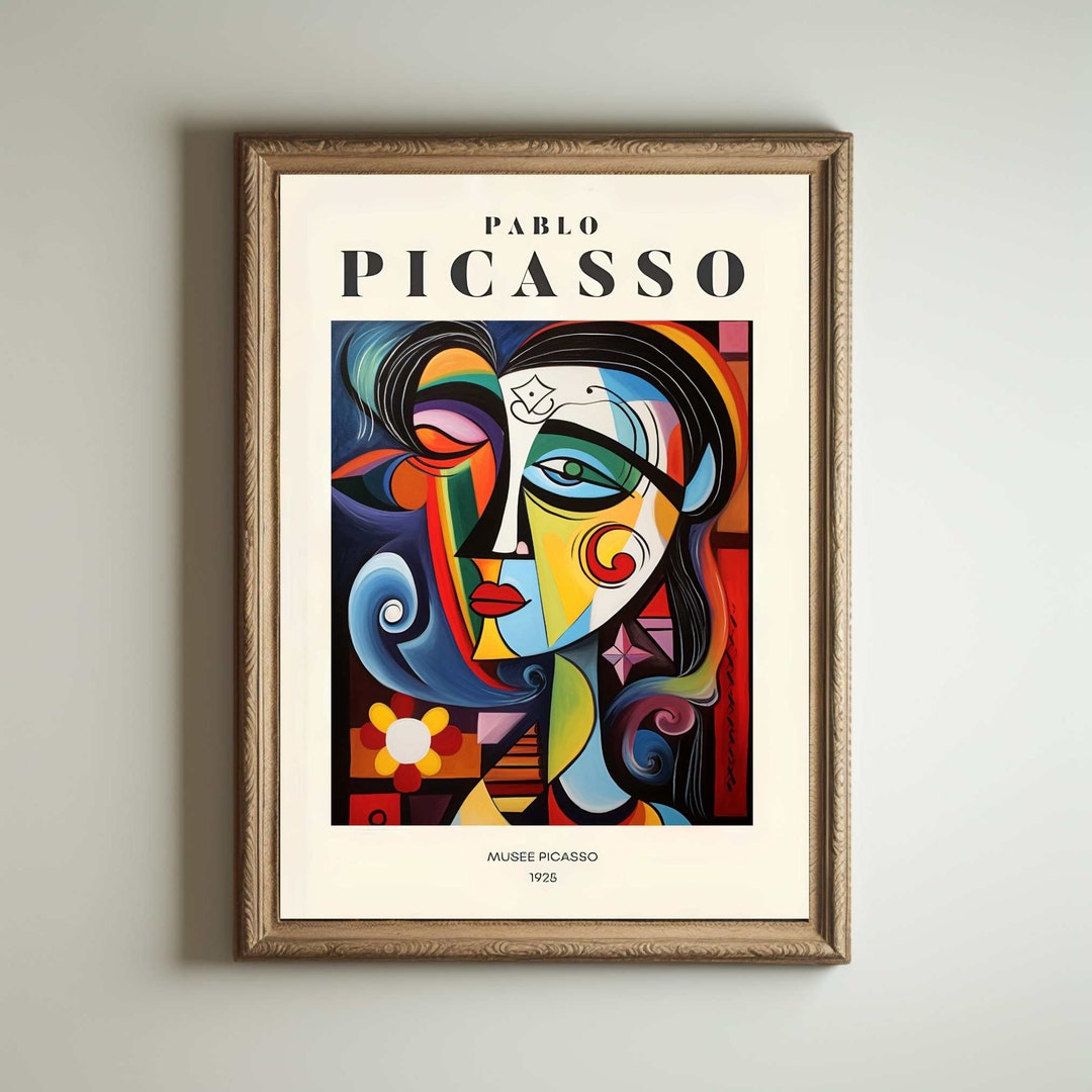 Picasso Art Poster, Picasso Wall Art, Picasso Exhibition Print, Neutral ...