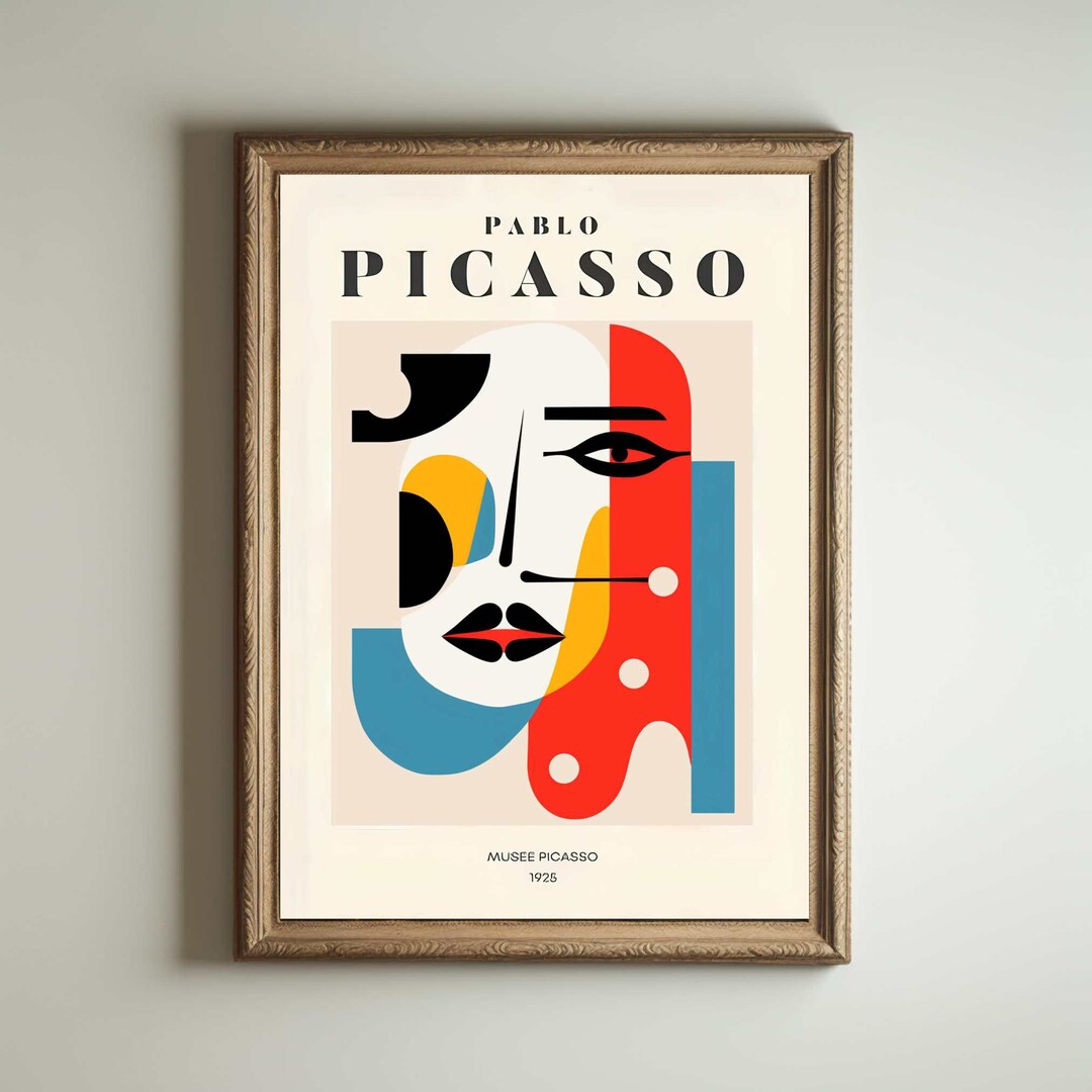 Picasso Art Poster, Picasso Wall Art, Picasso Exhibition Print, Neutral ...