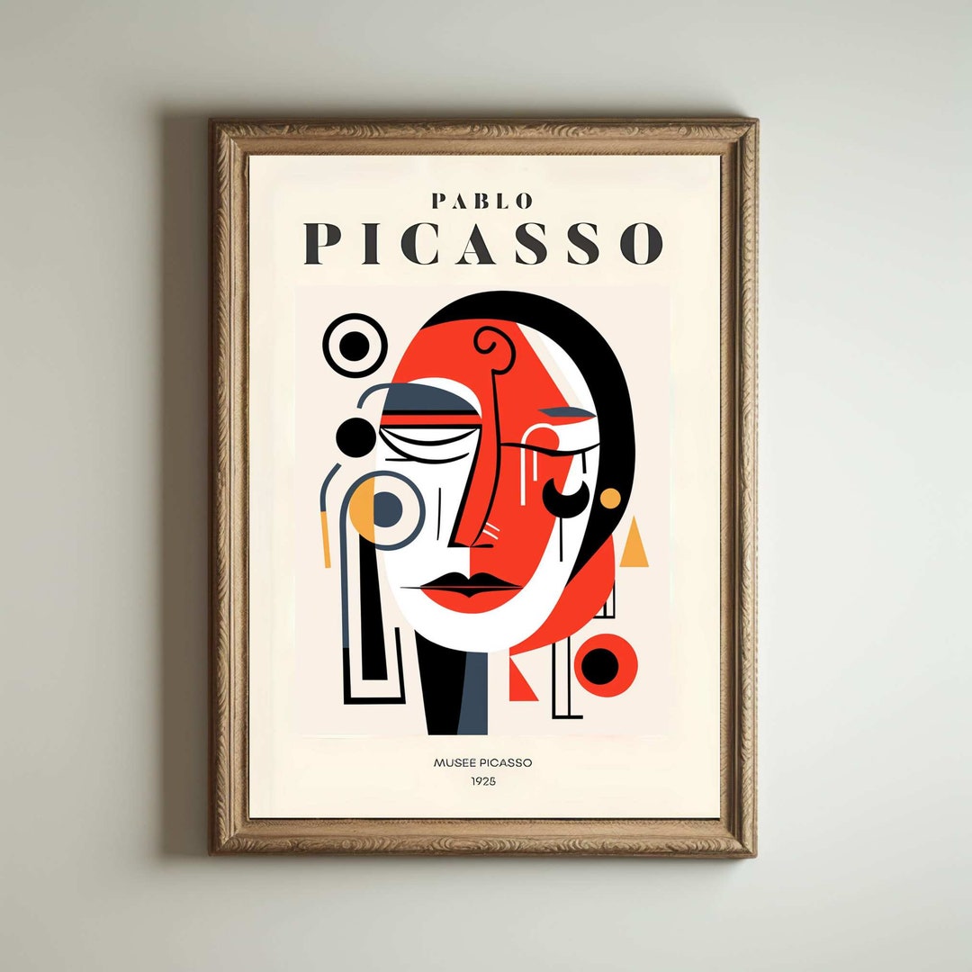 Picasso Art Poster, Picasso Wall Art, Picasso Exhibition Print, Neutral ...