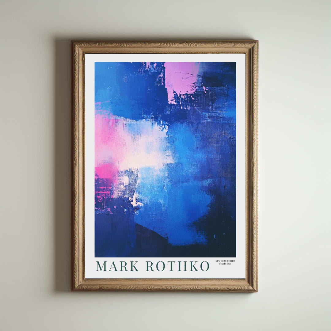 Mark Rothko Poster, Mark Rothko, Mark Rothko Print, Exhibition Poster ...