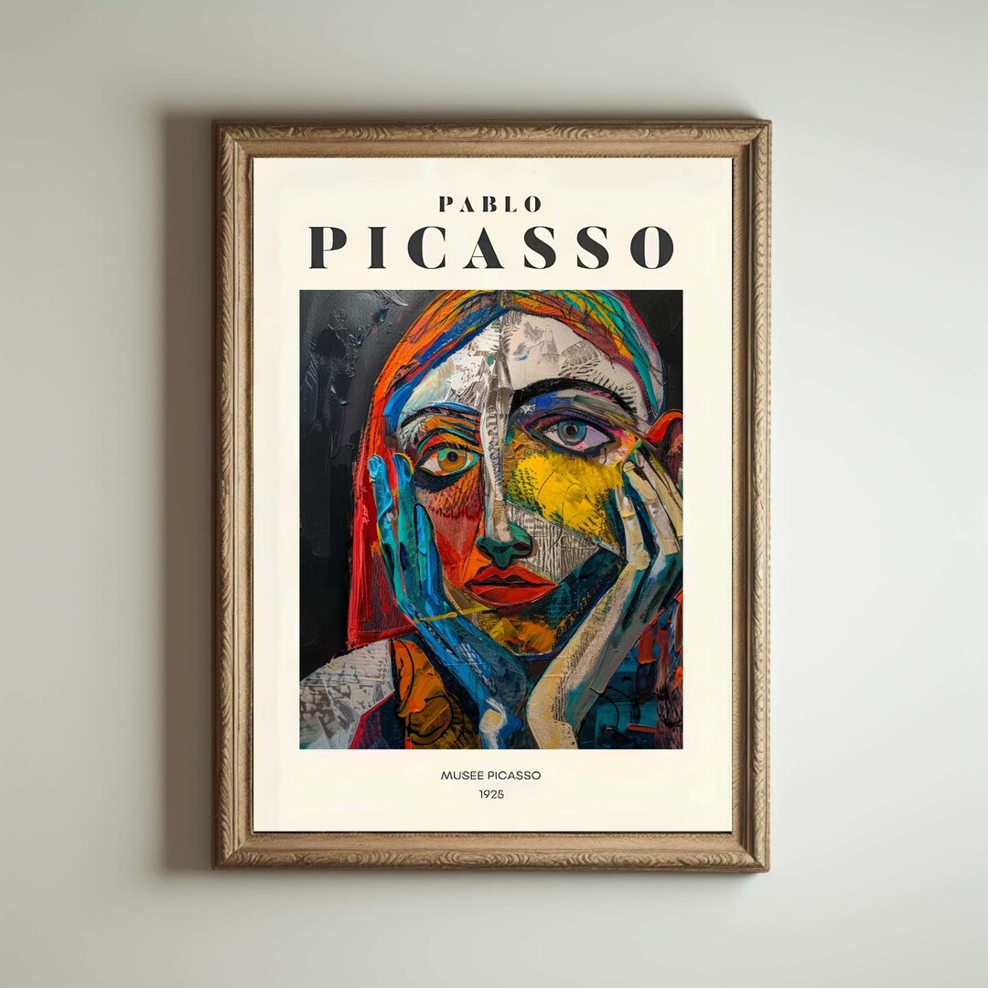 Picasso Art Poster, Picasso Wall Art, Picasso Exhibition Print, Neutral ...