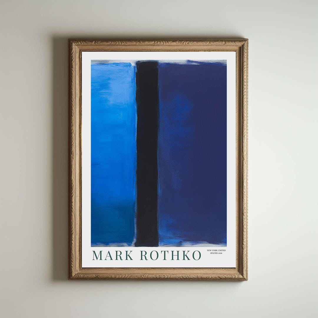 Mark Rothko Poster, Mark Rothko, Mark Rothko Print, Exhibition Poster ...