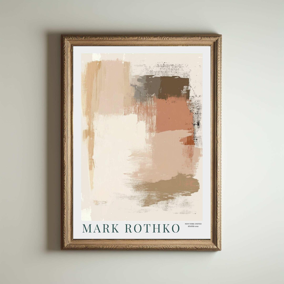 Mark Rothko Poster, Mark Rothko, Mark Rothko Print, Exhibition Poster ...