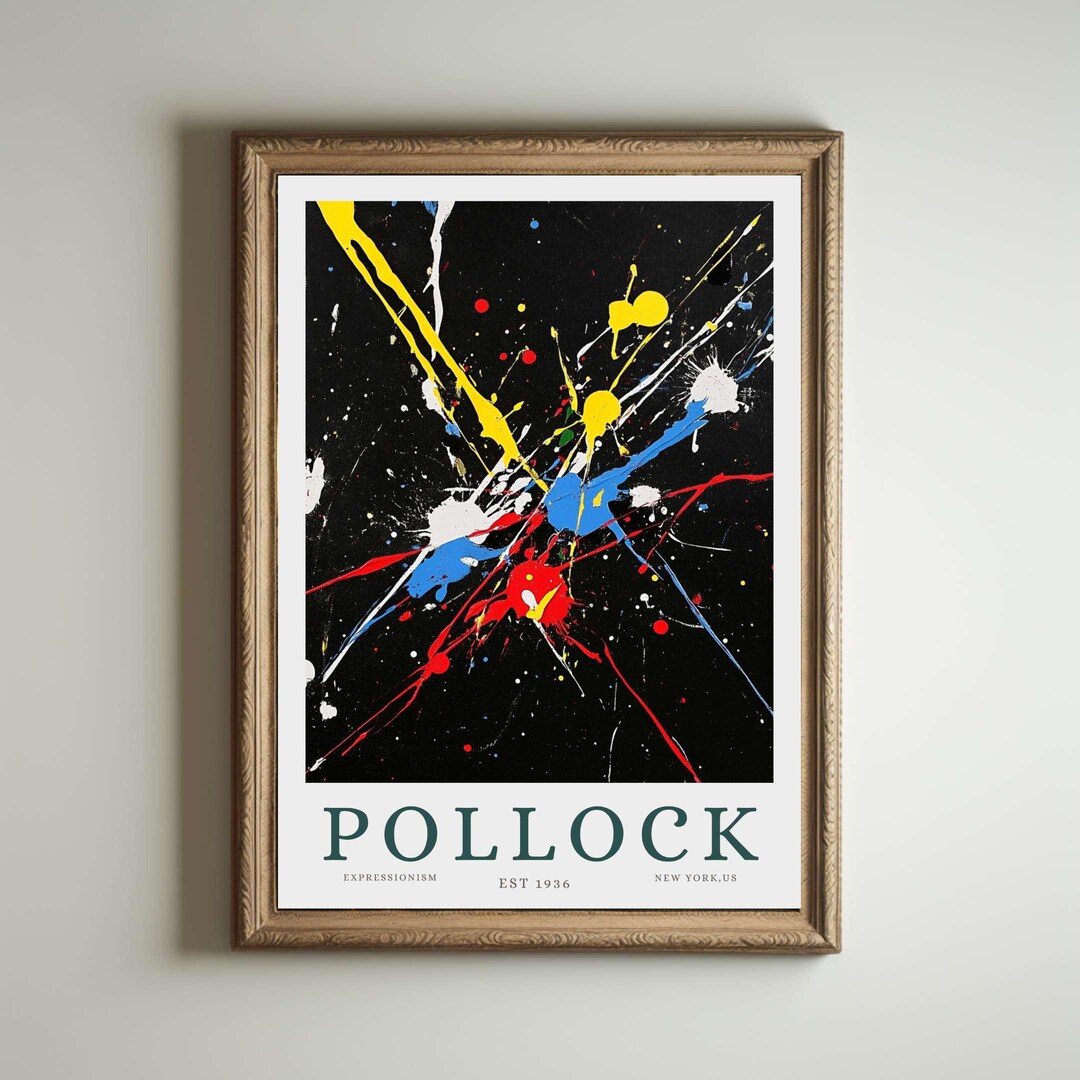 Jackson Pollock Print, Pollock Poster, Housewarming Gift, Abstract ...