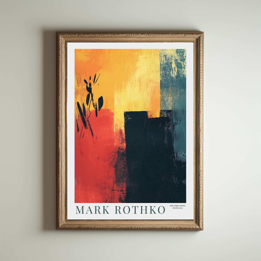 Mark Rothko Poster, Mark Rothko, Mark Rothko Print, Exhibition Poster ...
