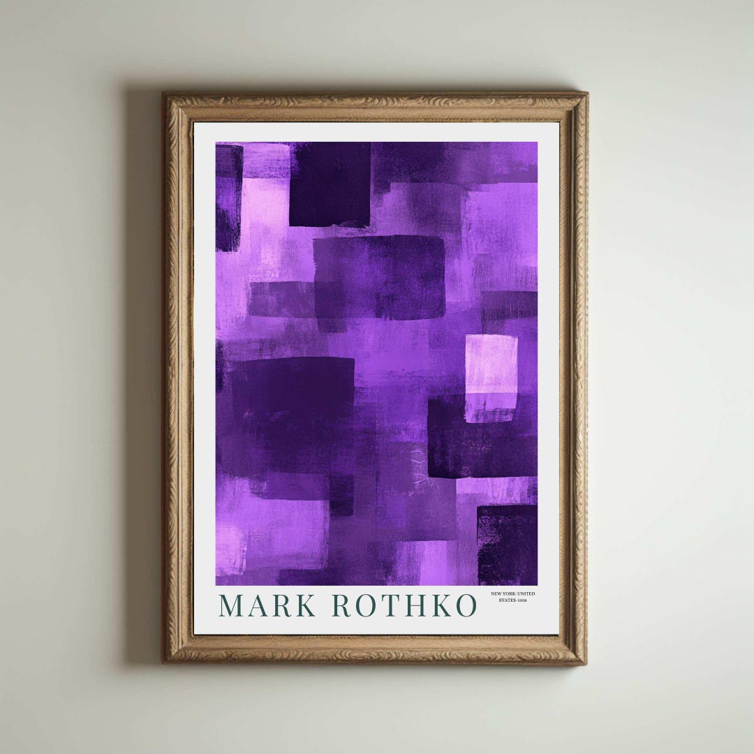 Mark Rothko Poster, Mark Rothko, Mark Rothko Print, Exhibition Poster ...