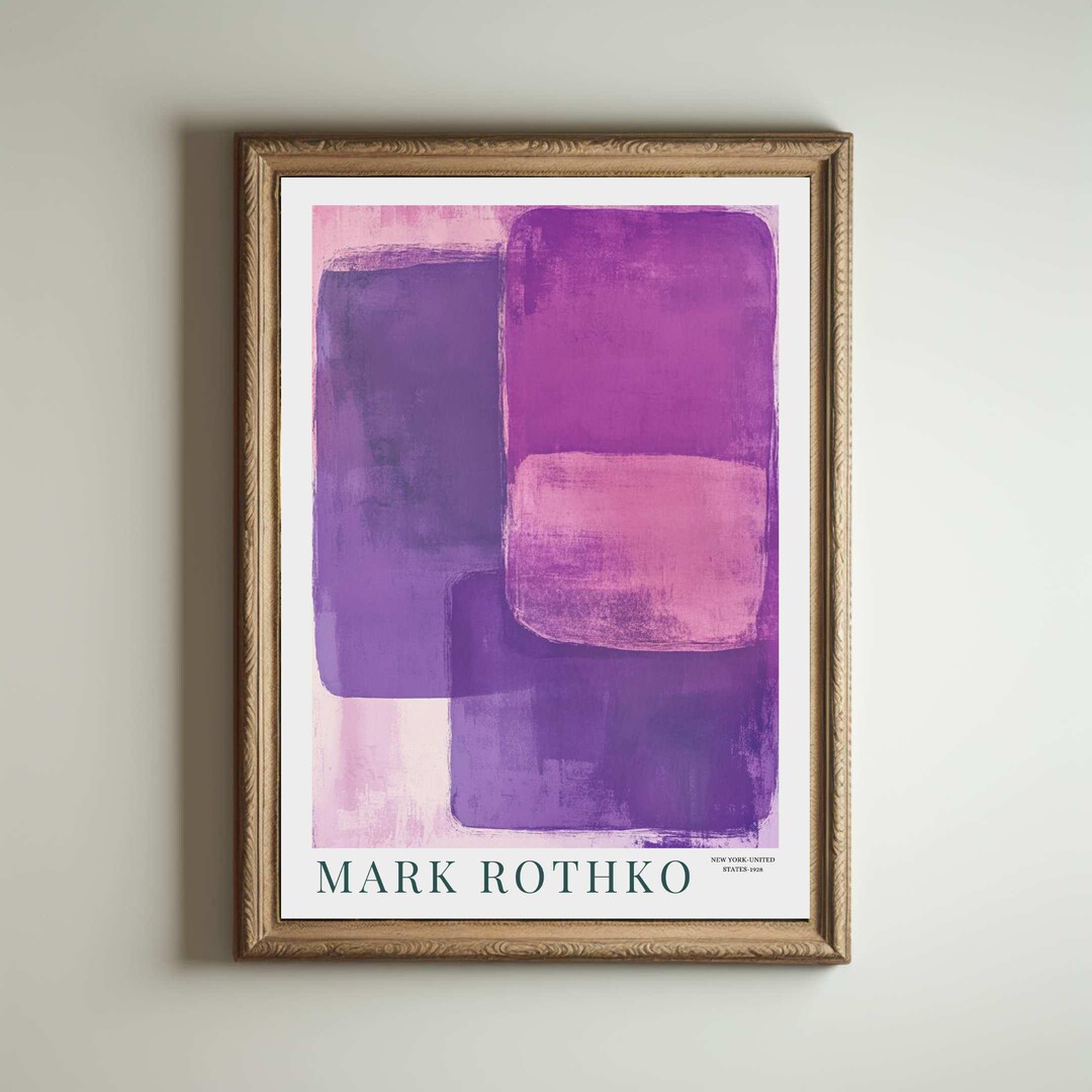 Mark Rothko Poster, Mark Rothko, Mark Rothko Print, Exhibition Poster ...