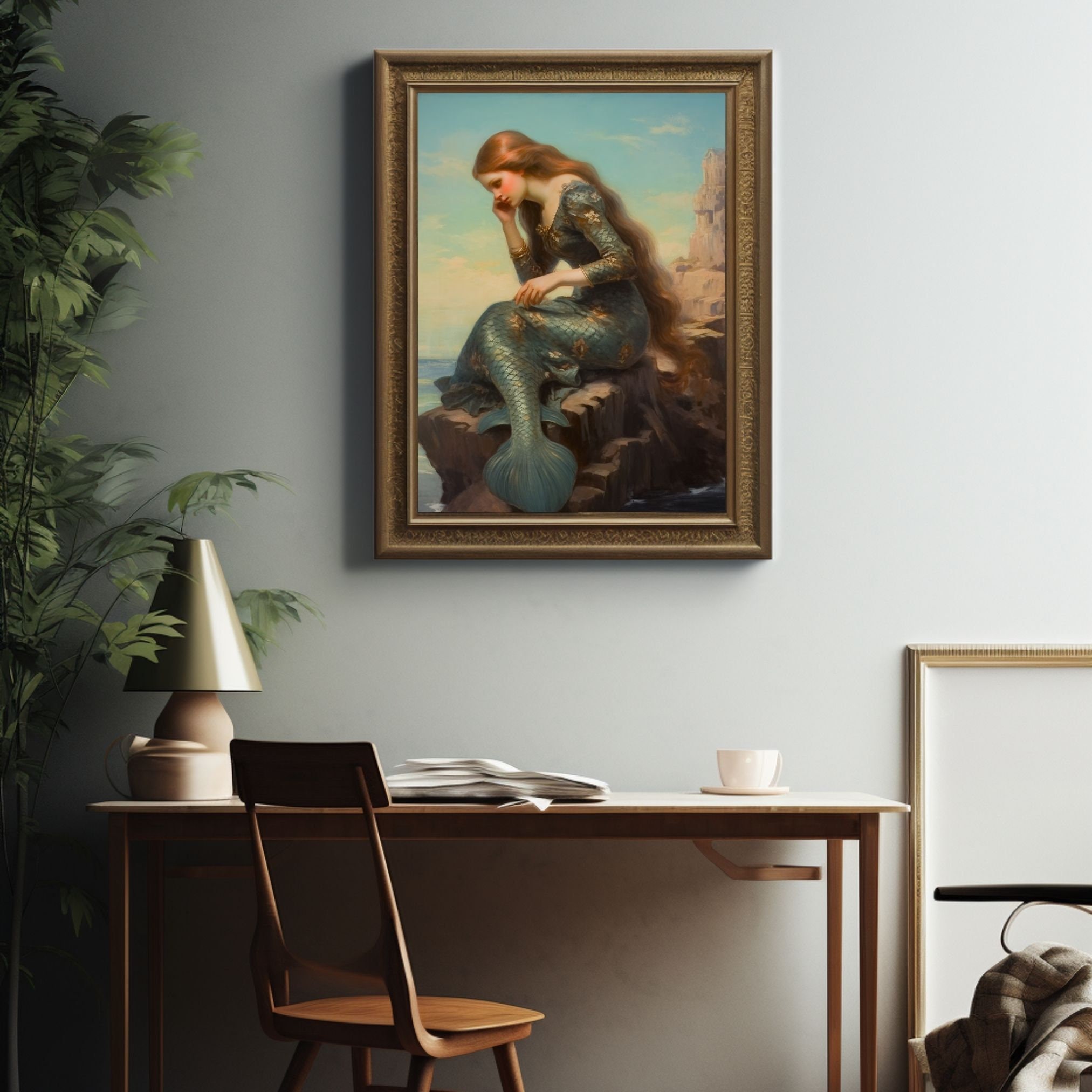 Mermaid Painting | Mermaid Art, Baroque Renaissance Wall Art Decor ...