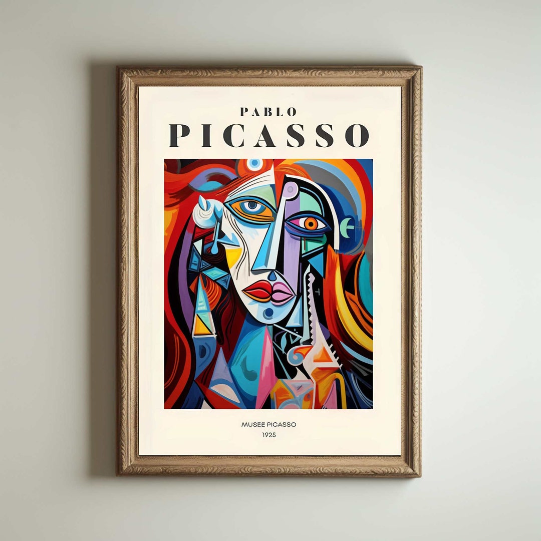 Picasso Art Poster, Picasso Wall Art, Picasso Exhibition Print, Neutral ...
