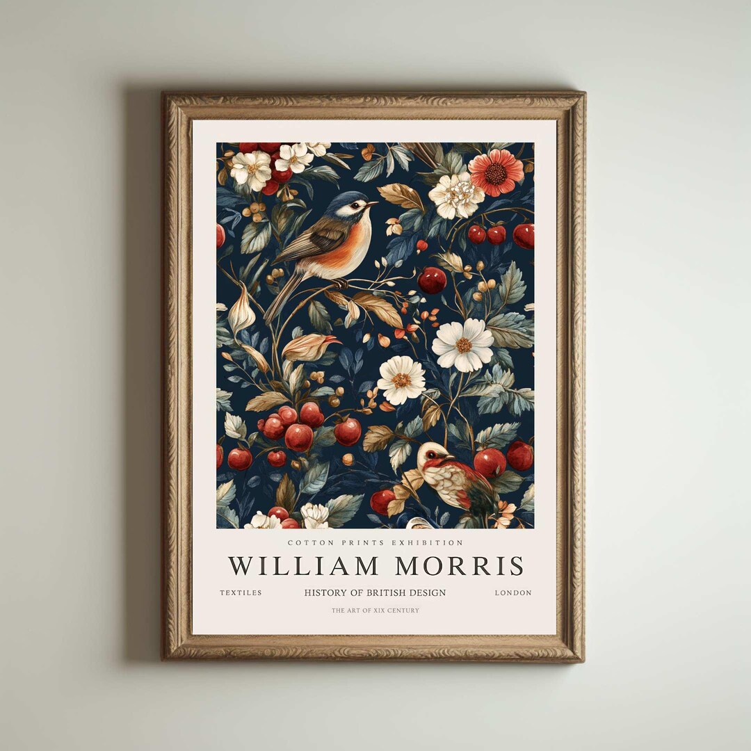 William Morris Strawberry Thief Poster, Kew Gardens Print, London Print ...