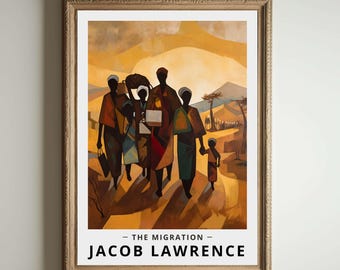 Jacob Lawrence the Migration, Jacob Lawrence Poster, African American ...