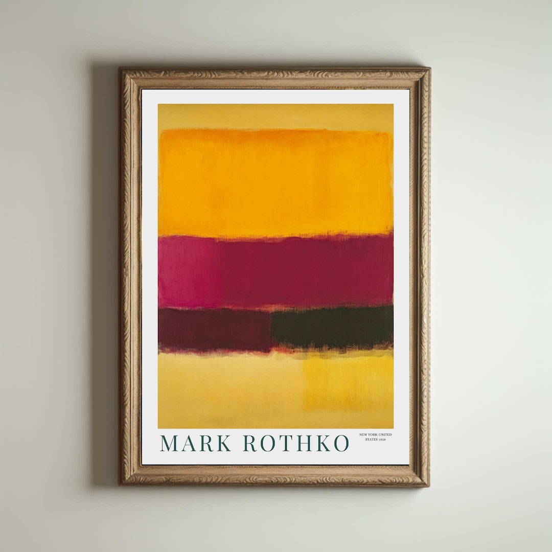 Mark Rothko Poster, Mark Rothko, Mark Rothko Print, Exhibition Poster ...