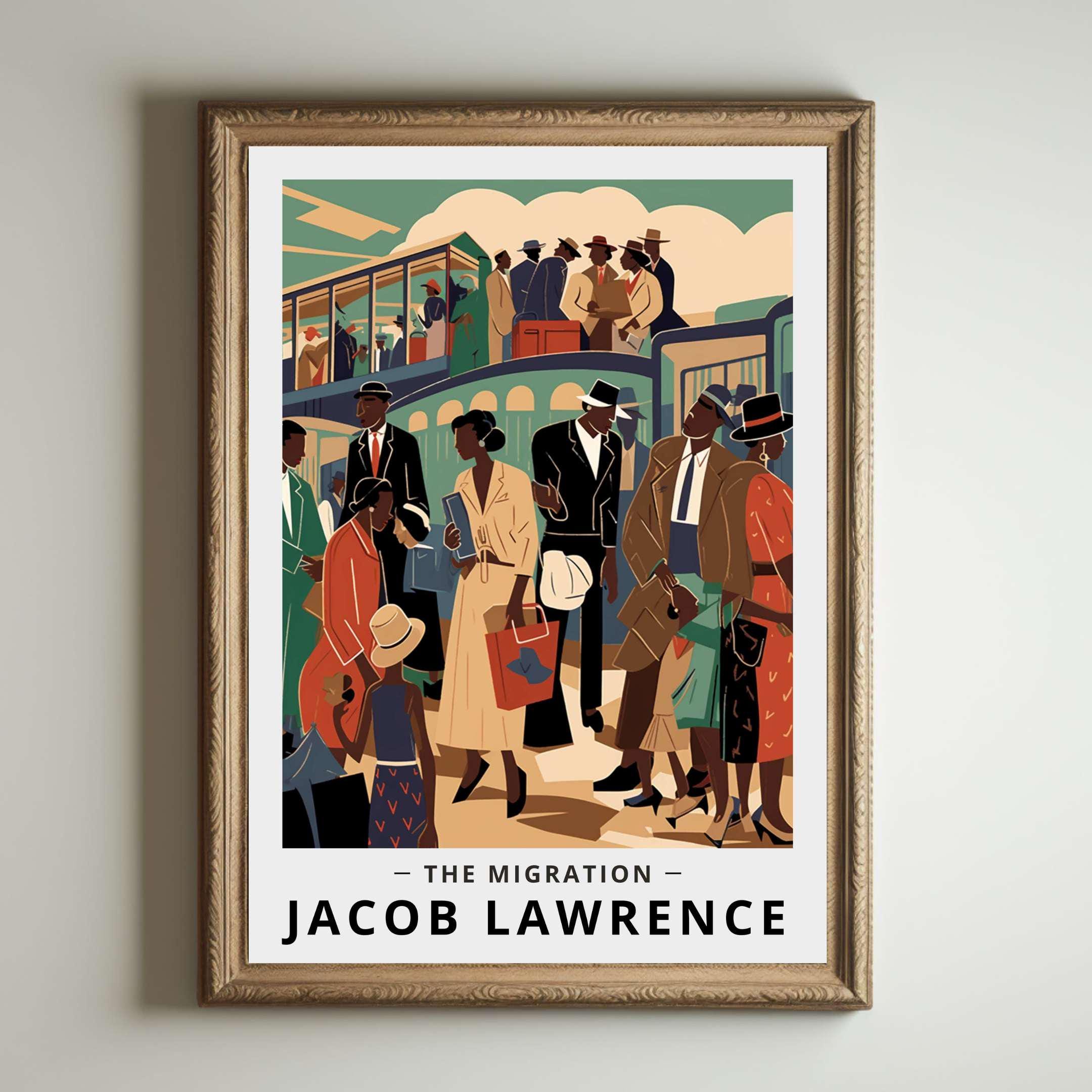 Jacob Lawrence the Migration, Jacob Lawrence Poster, African American ...