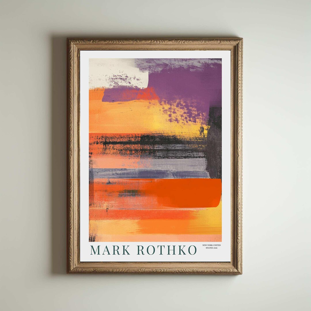 Mark Rothko Poster, Mark Rothko, Mark Rothko Print, Exhibition Poster ...