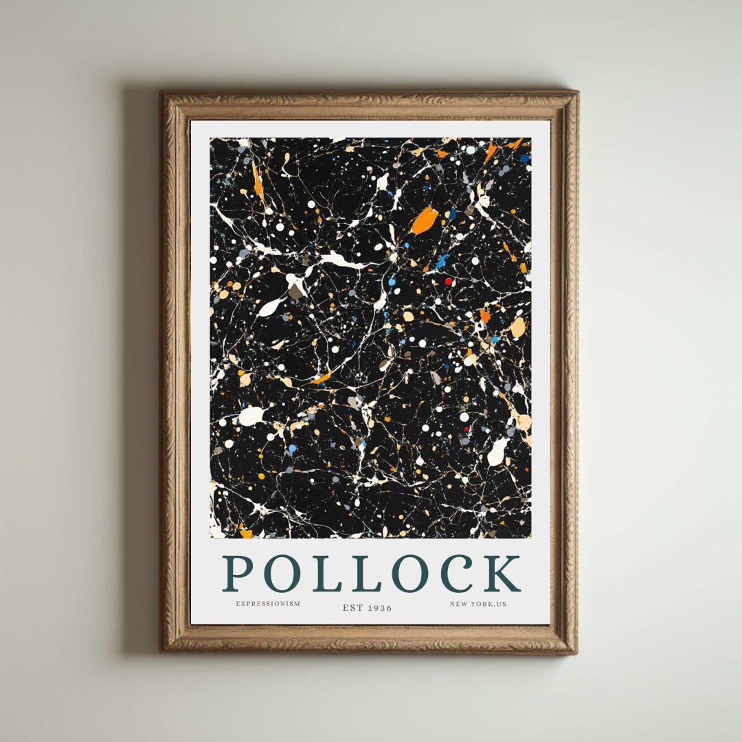 Jackson Pollock Print, Pollock Poster, Housewarming Gift, Abstract ...