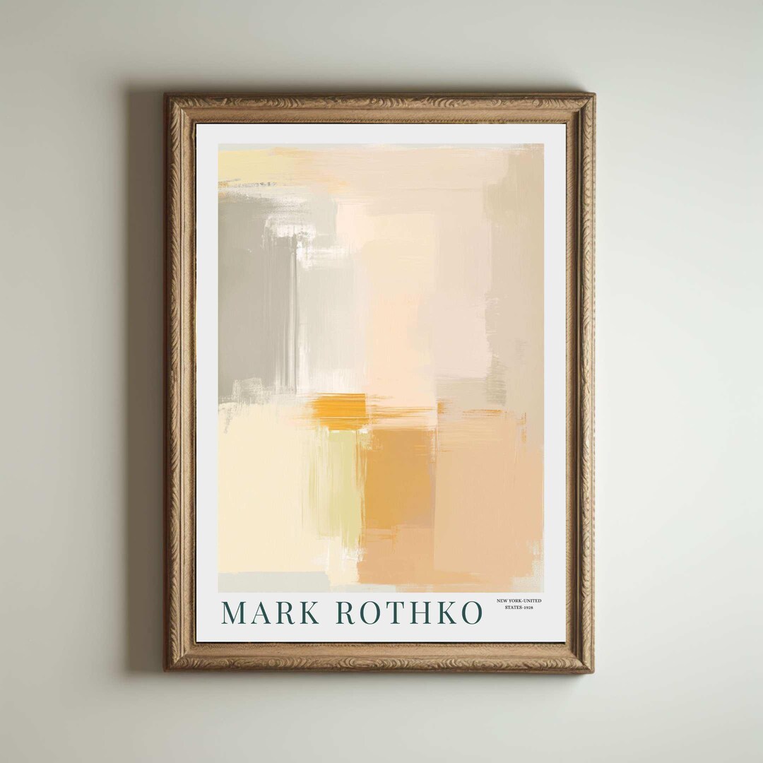 Mark Rothko Poster, Mark Rothko, Mark Rothko Print, Exhibition Poster ...