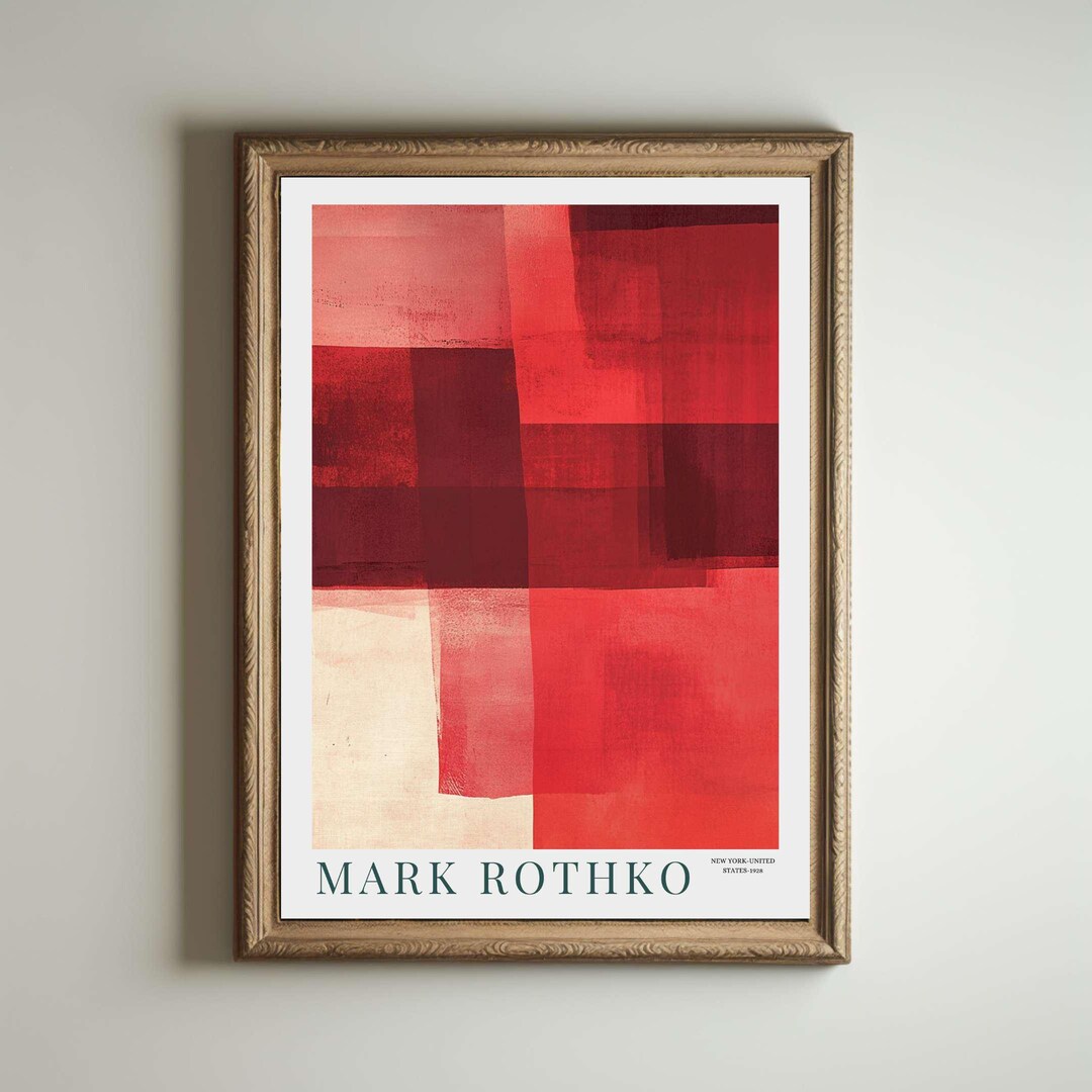 Mark Rothko Poster, Mark Rothko, Mark Rothko Print, Exhibition Poster ...