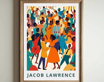 Jacob Lawrence Print, African American Art, American Realism, Social ...